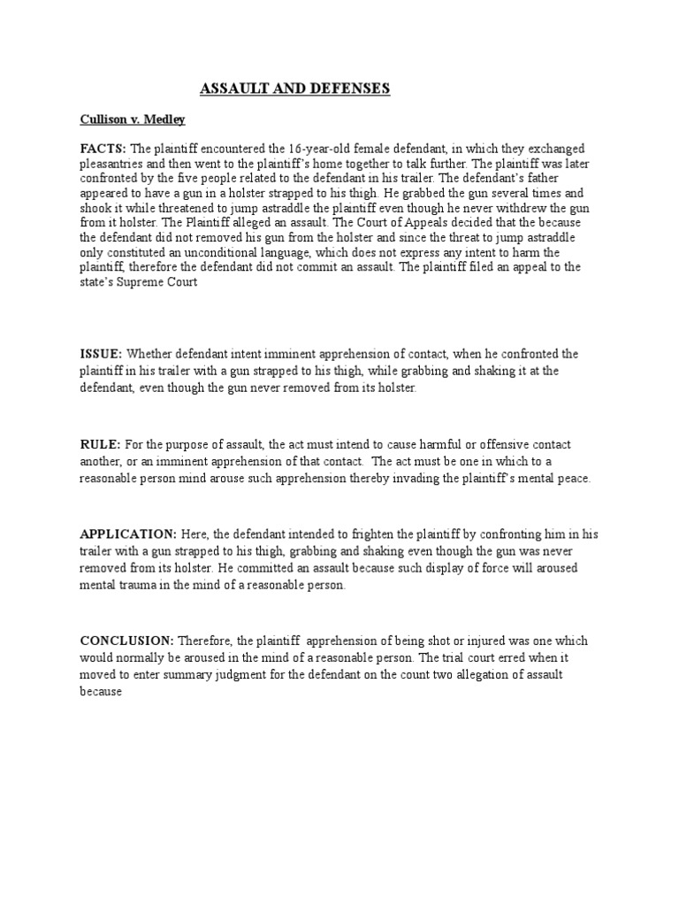 Assault Cases | PDF | Assault | Consent