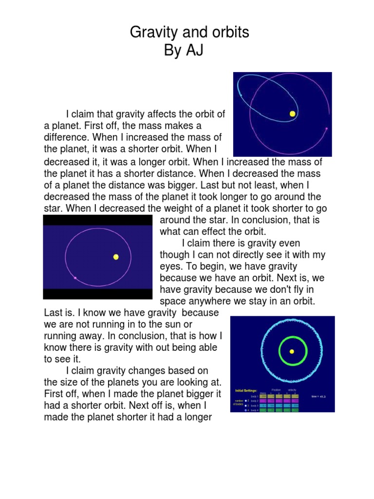 Gravity and Orbits | PDF