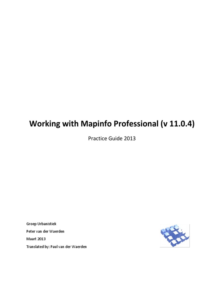 Working With Mapinfo Professional 11 0 English | PDF | Geographic ...