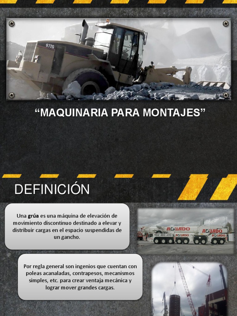 Maquinaria para Montajes | PDF | Grúa (máquina) | Ingeniero civil