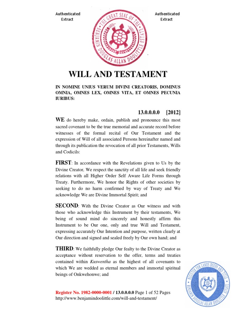 Will and Testament | PDF | Trust Law | Fiduciary
