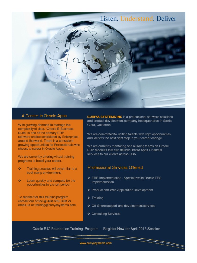 Oracle R12 Training & ERP Solutions | PDF | Oracle Database ...