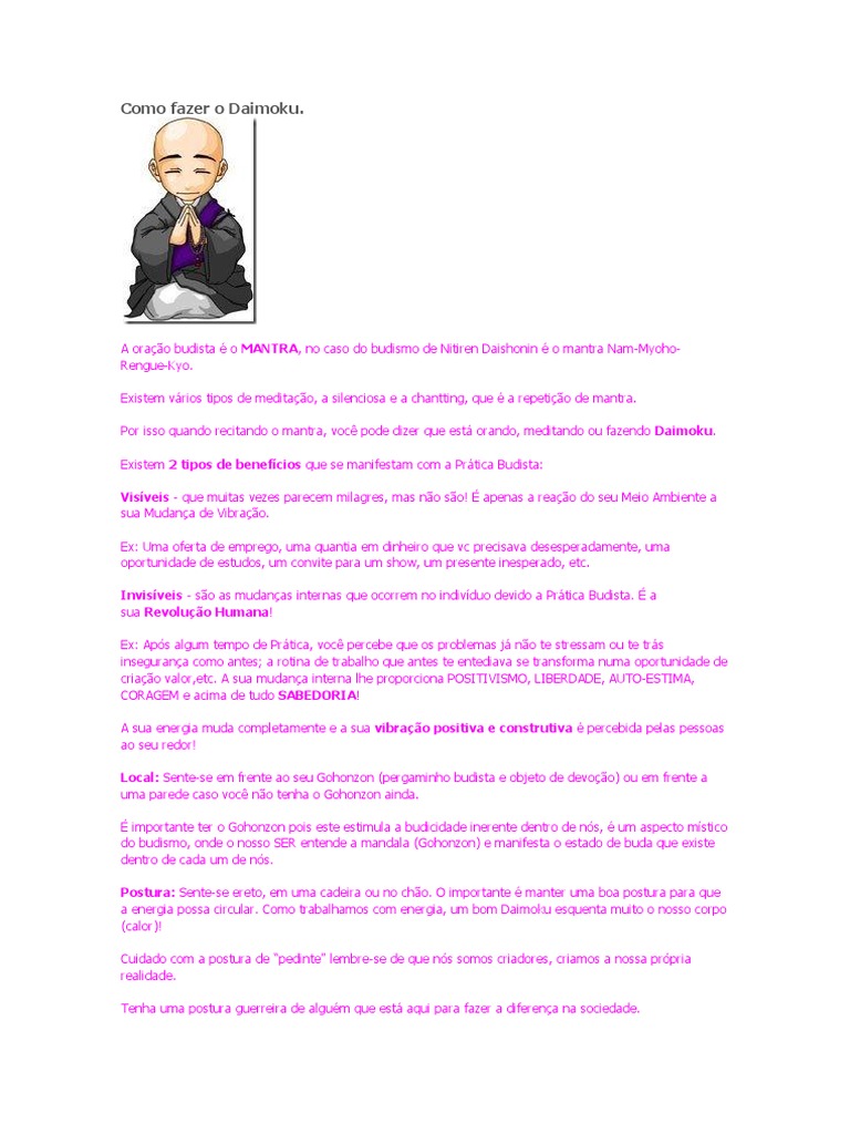 Como Fazer o Daimoku | PDF | Oração | Morte