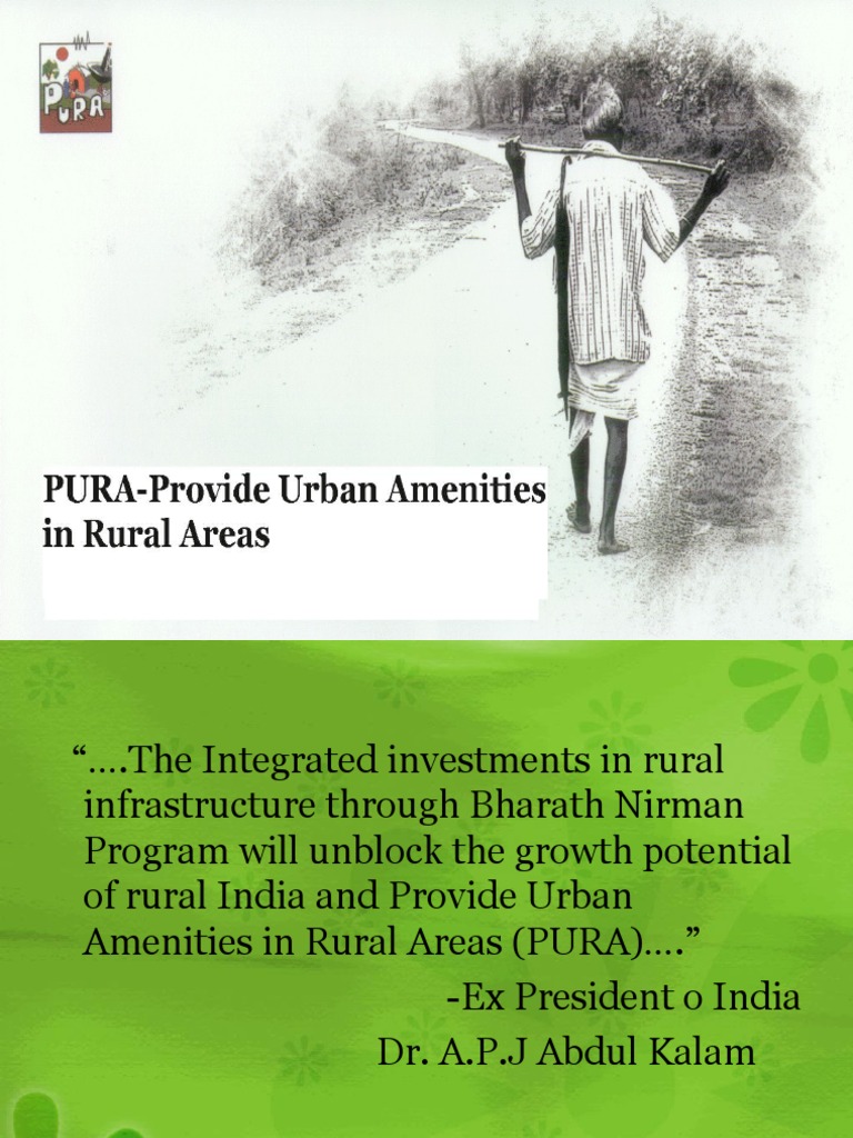 PURA Providing Urban Amenities in Rural Area | PDF | Economic ...