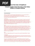 Initiation Ritual Into The Templars 1 | PDF | Knights Templar