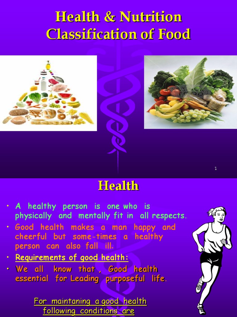 Health & Nutrition Classification of Food | PDF | Nutrition | Diet ...