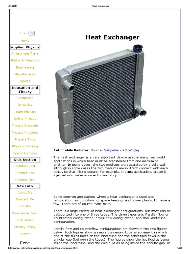 AUtomotive Heat Exchanger | Heat Transfer | Heat Exchanger