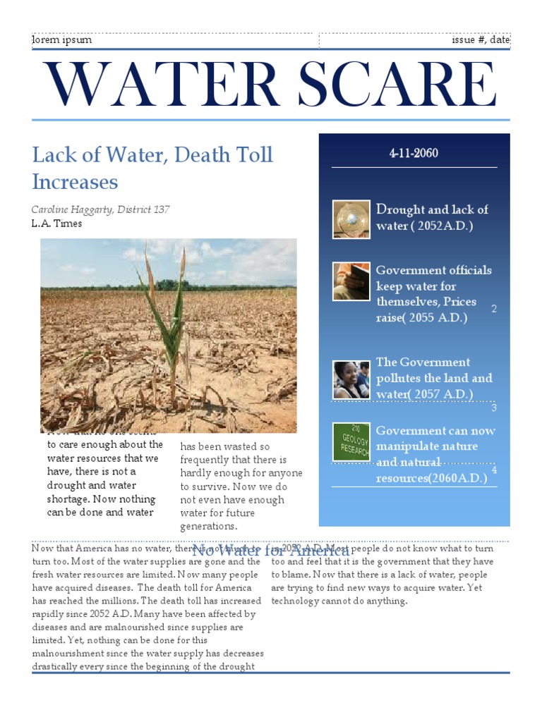 Water Scarcity New Article | PDF | Water Resources | Water Scarcity