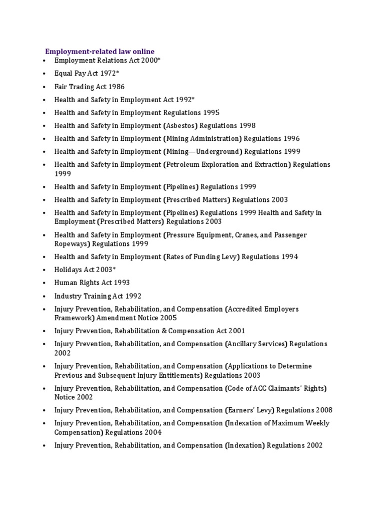 Employment-Related Law Online | PDF | Employment | Occupational Safety ...