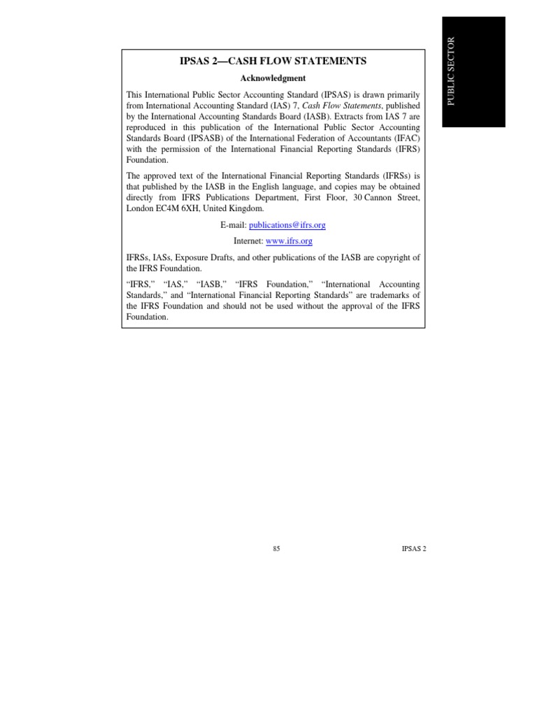 Ipsas 2 Cash Flow Statements 2 | PDF | Cash Flow Statement ...