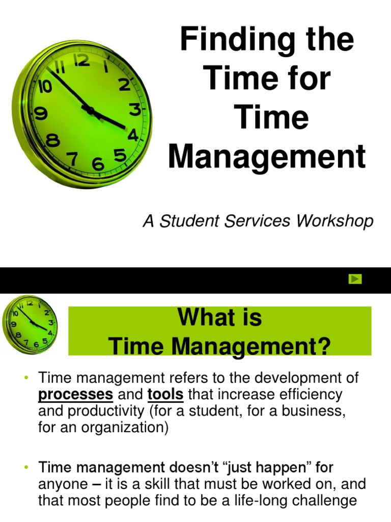 Time Management Presentation | PDF | Time Management | Professional Skills