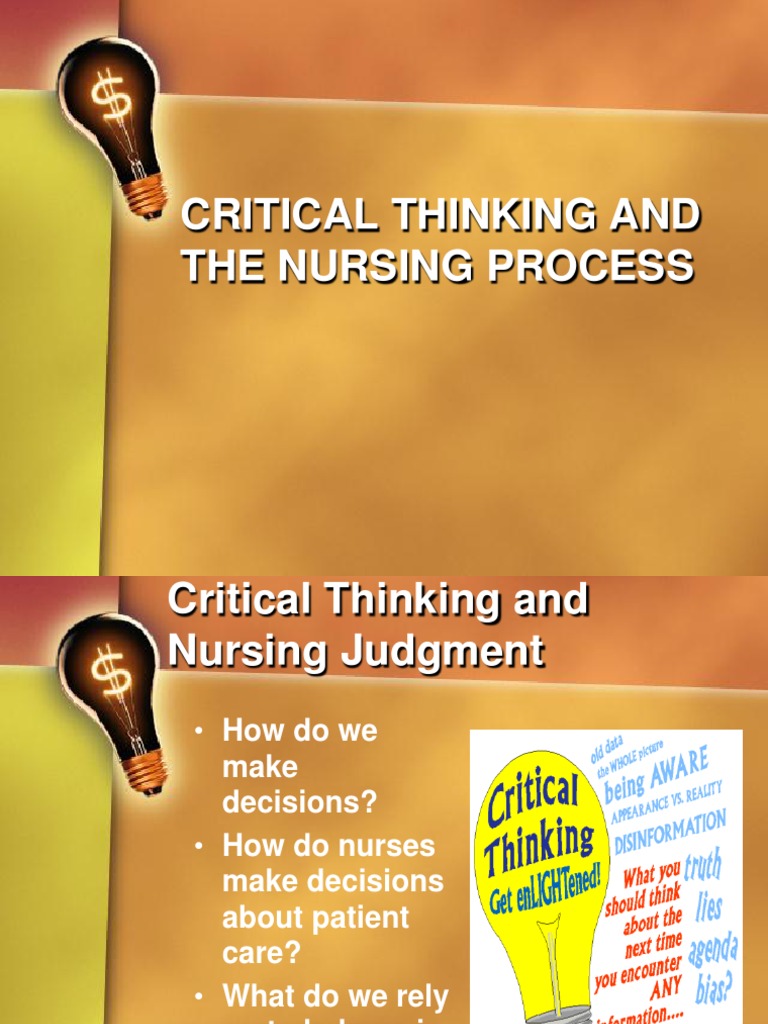 1.Nursing Process | Critical Thinking | Nursing