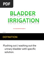 Bladder Irrigation (Cystoclysis) | PDF | Catheter | Syringe
