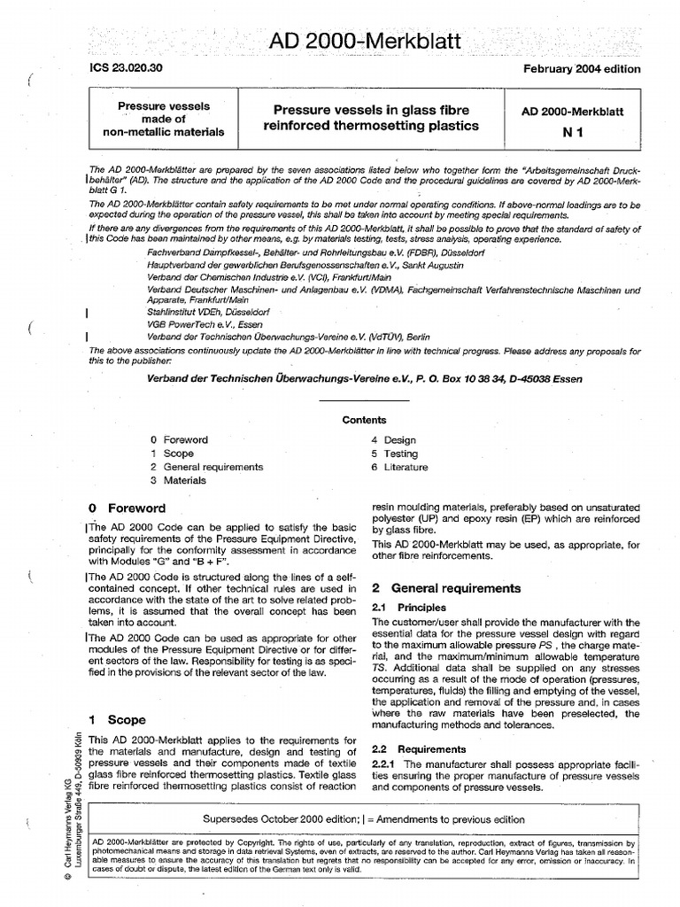 AD 2000-Merkblatt N