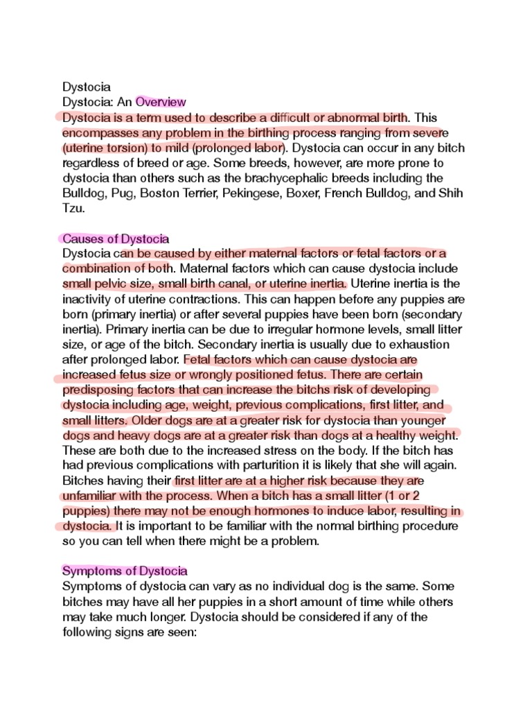 Dystocia | PDF | Caesarean Section | Childbirth