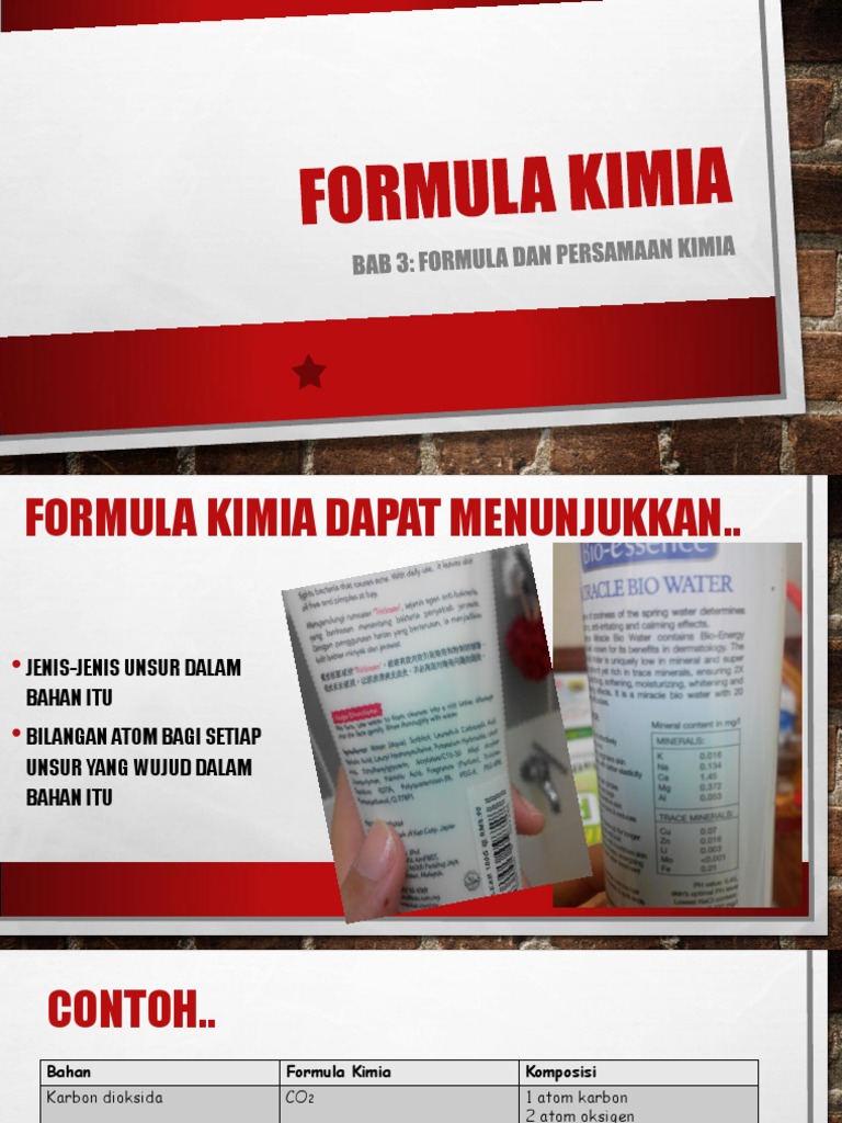 Formula Kimia Tingkatan 4 | PDF