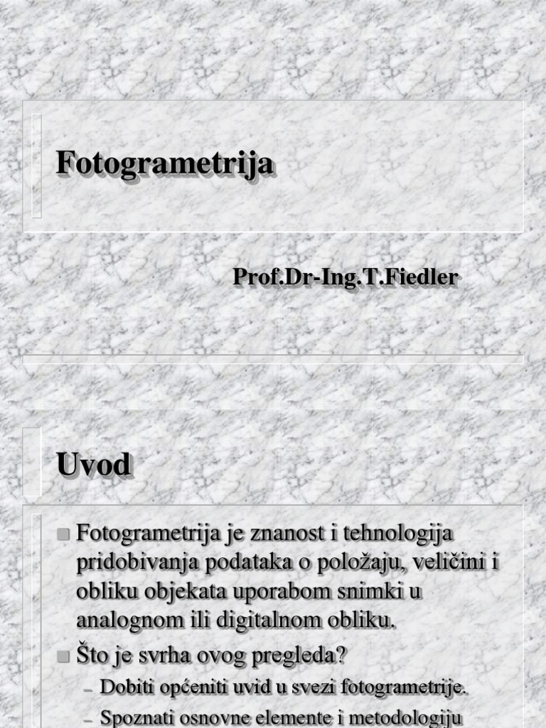 FOTOGRAMETRIJA | PDF