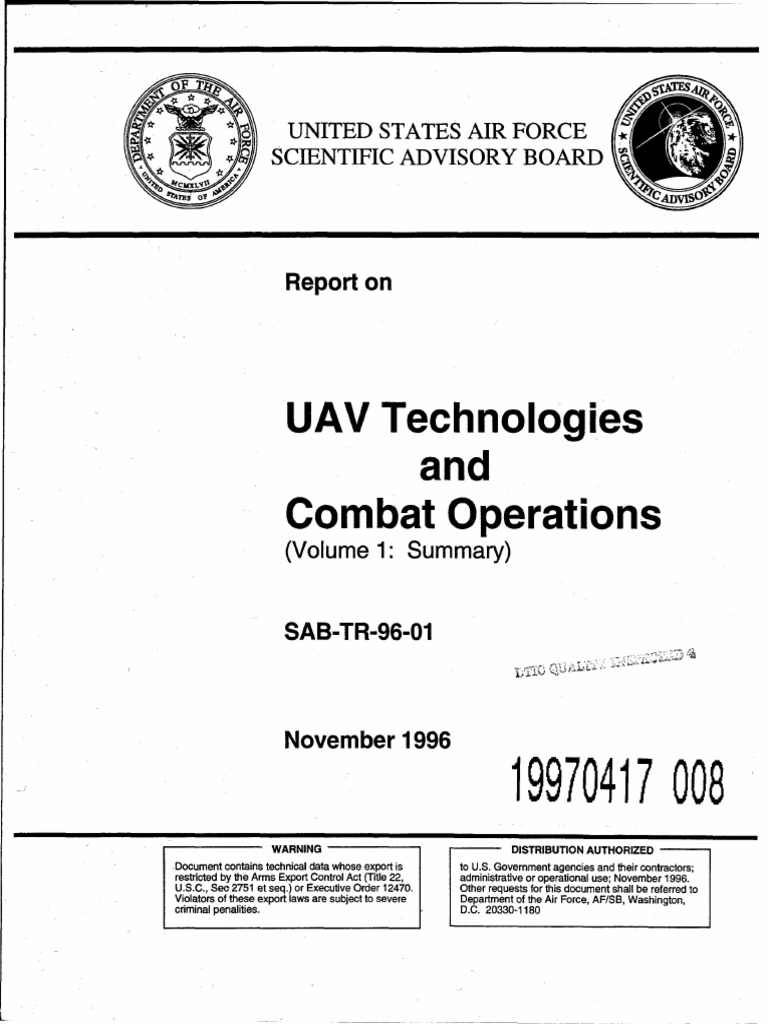 UAV Technologies and Combat Operations | PDF | Unmanned Aerial Vehicle ...
