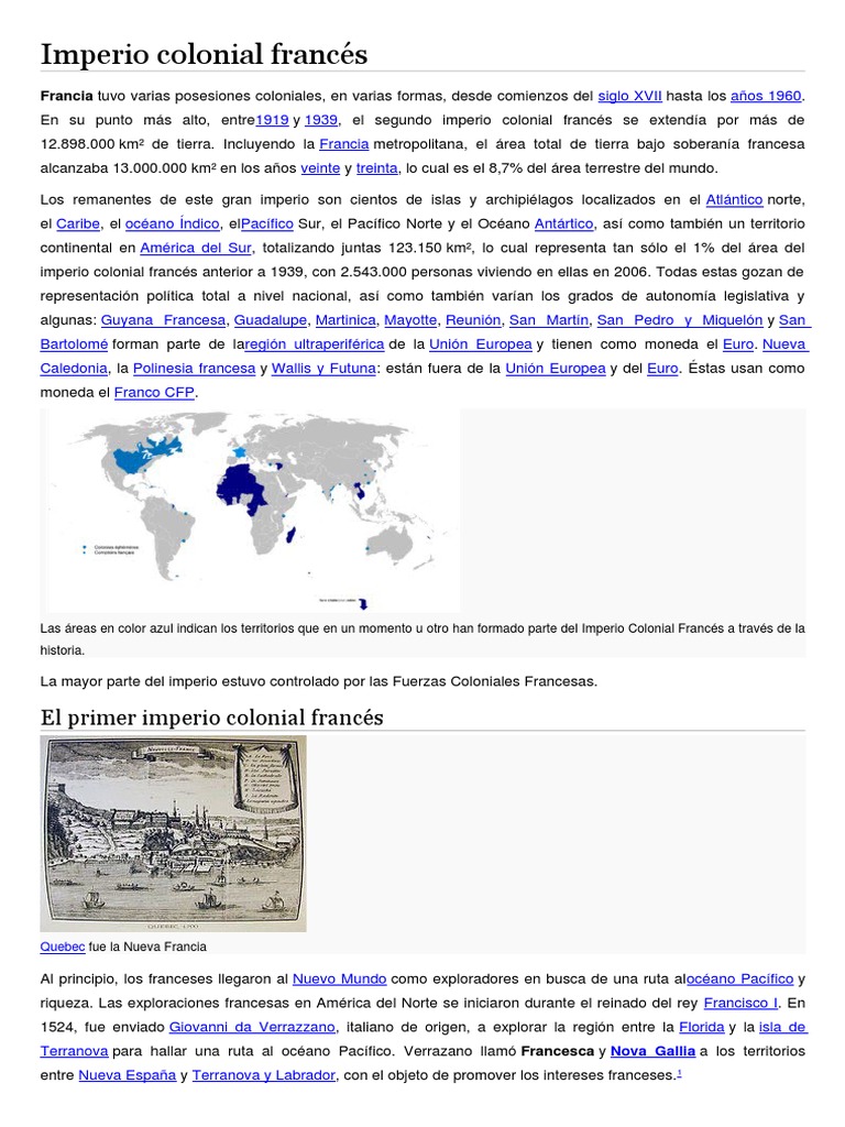Imperio Colonial Francés | PDF | Imperio colonial francés | Nueva Francia