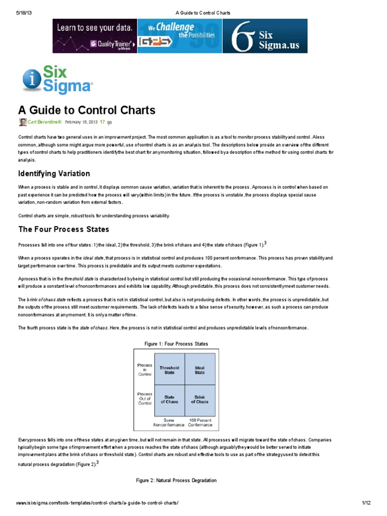 A Guide To Control Charts | PDF | Standard Deviation | Normal Distribution