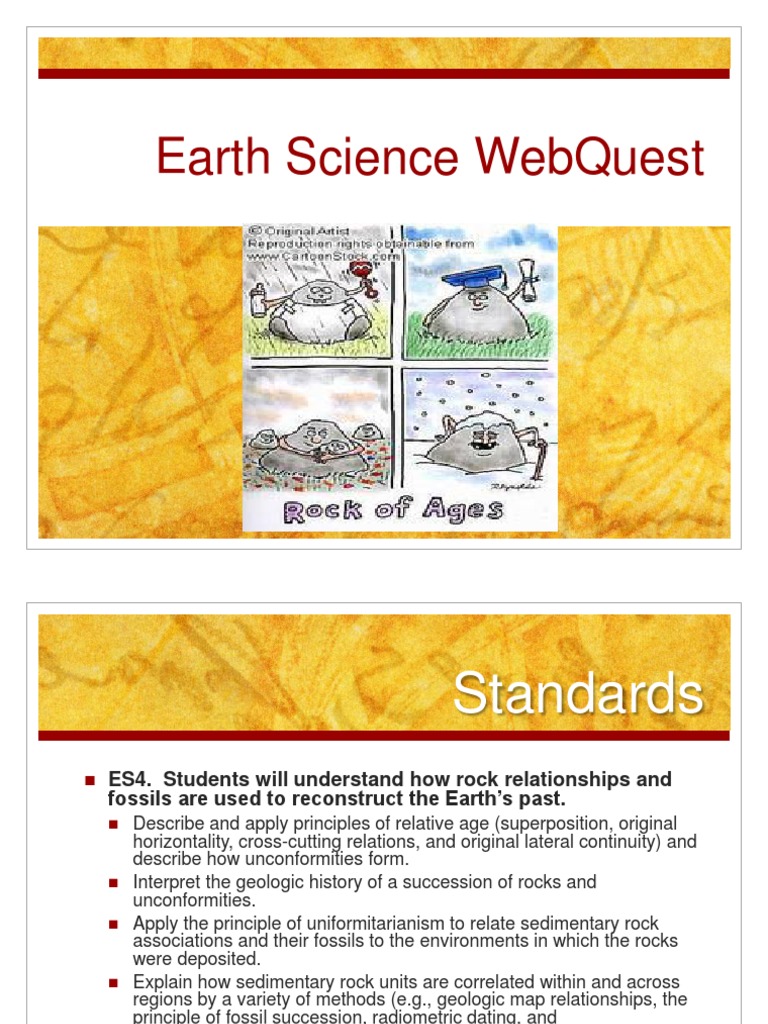 Earth Science Webquest | PDF | Geology | Stratigraphy