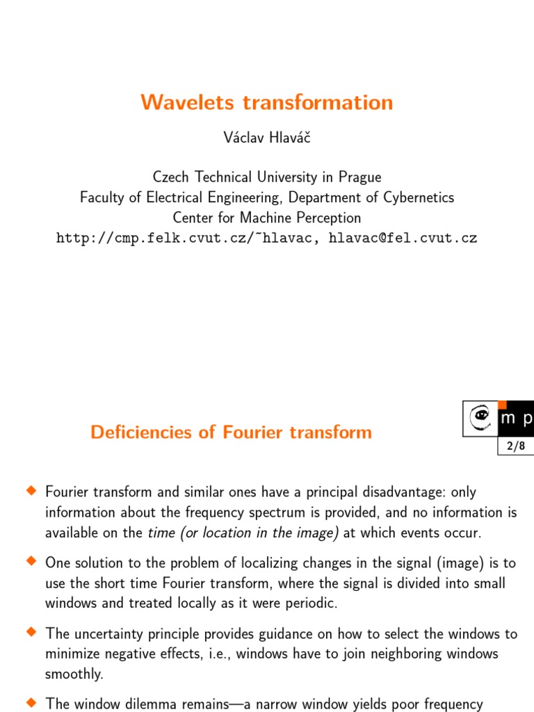 14 Wavelets | PDF | Wavelet | Fourier Transform