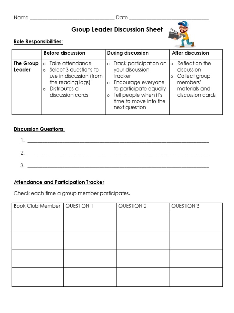 Discussion Role Sheets For Literature Circles | PDF | Communication