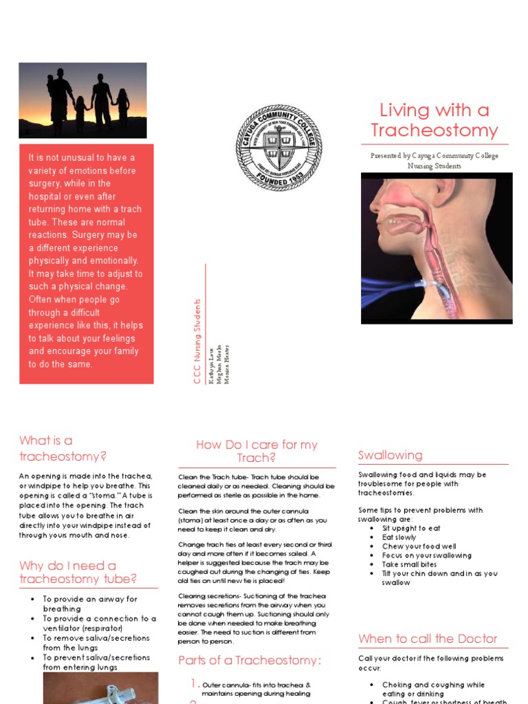 Trach Brochure Teaching | PDF | Breathing | Respiratory System