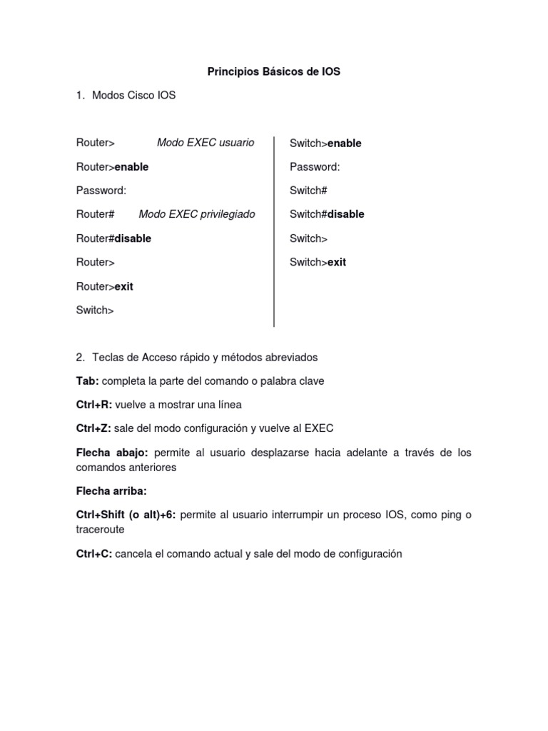 Configuración Básica de Router Cisco | Descargar gratis PDF | Enrutador (Computación) | Dirección IP