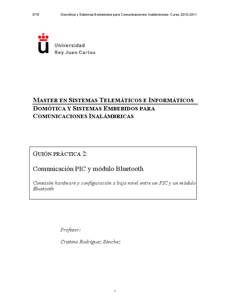 Practica Pic Bluetooth | PDF | Bluetooth | Arduino
