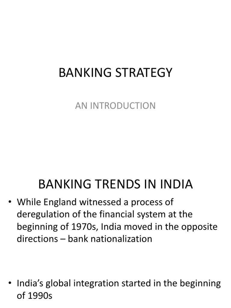 Banking Strategy and Trends in India | PDF | Securitization | Financial ...