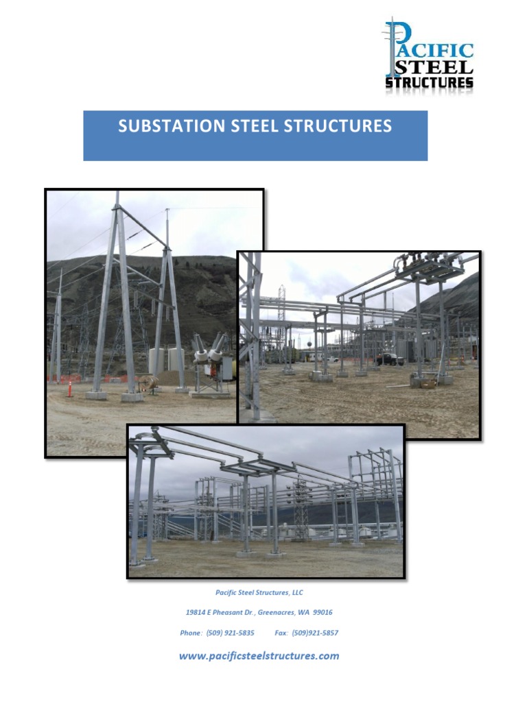 Substation Structure Catalog | PDF | Electrical Substation | Steel