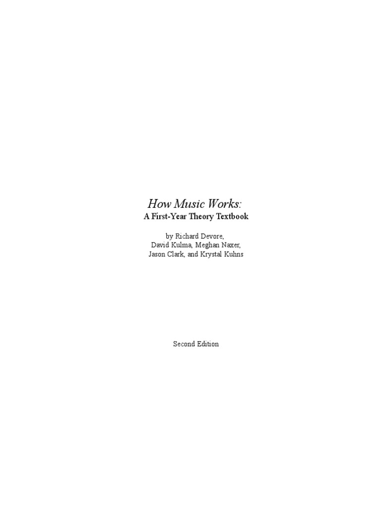 01-How Music Works Second Edition Final | PDF | Chord (Music) | Minor Scale