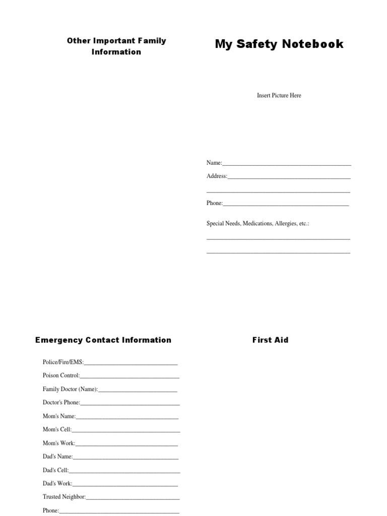 Family Safety Notebook Guide | PDF | Violence | Wellness