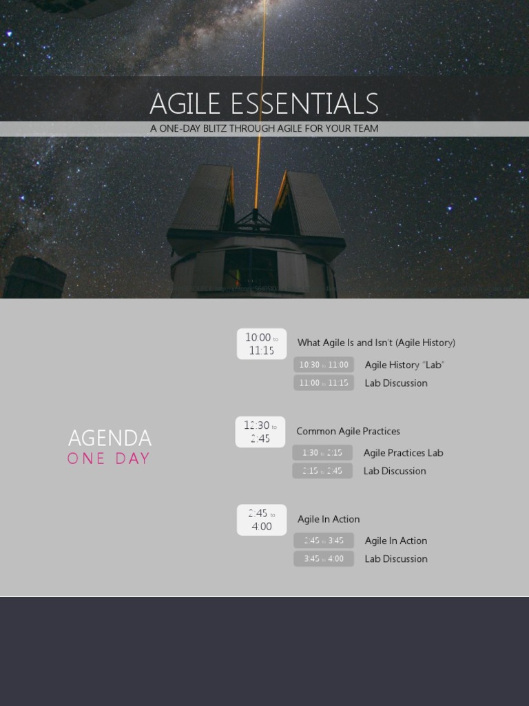 Agile Essentials: A One Day (Interactive) Blitz Into The Heart of Agile | PDF | Agile Software ...