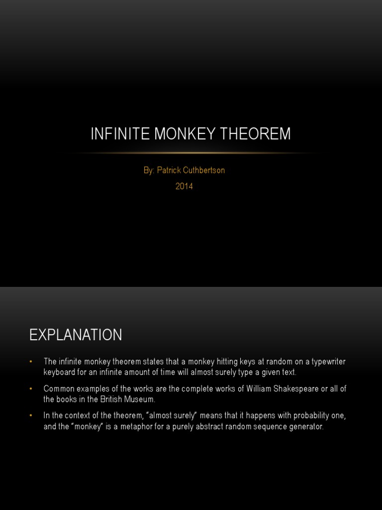Infinite Monkey Theorem | PDF | Logic | Probability Theory