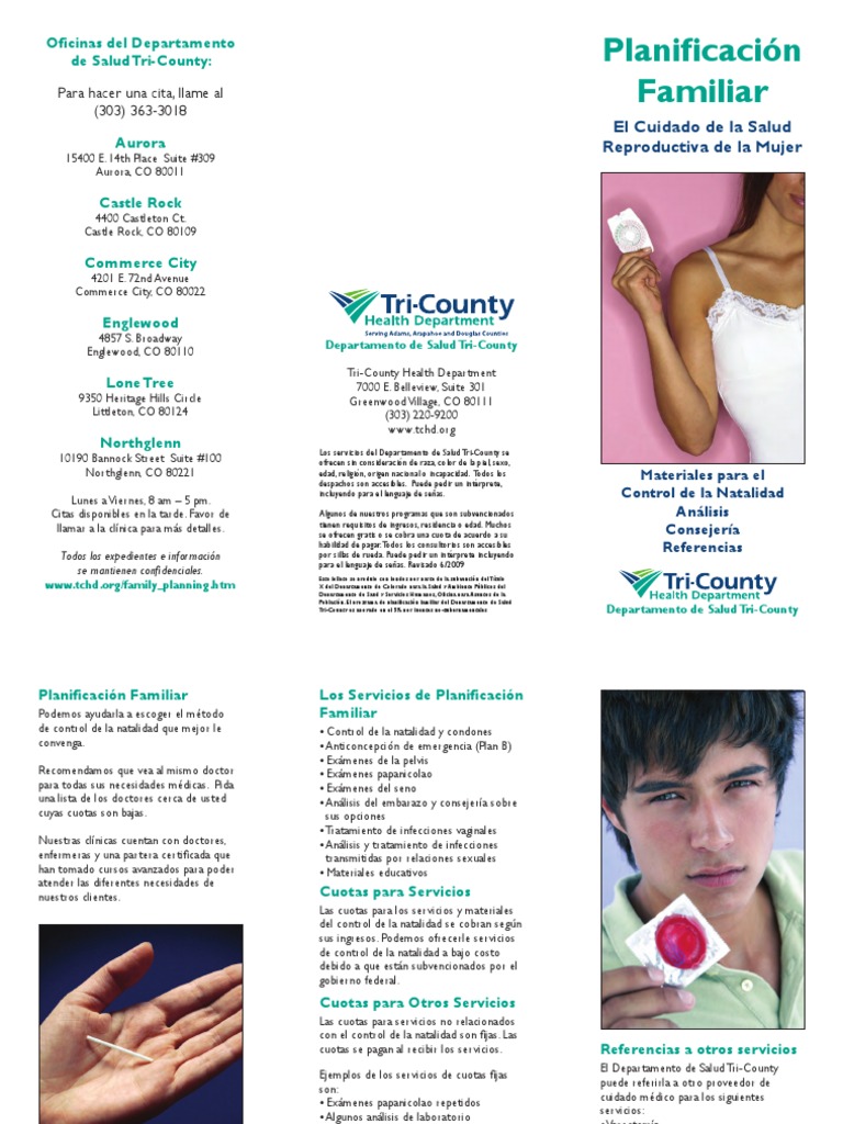 Family Planning Brochure Spanish | PDF | Control de la natalidad ...