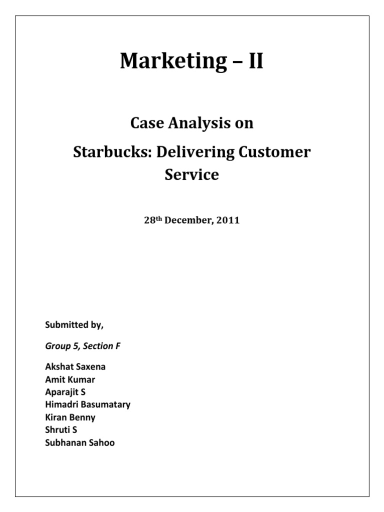 Starbucks (1) Case | PDF | Starbucks | Retail