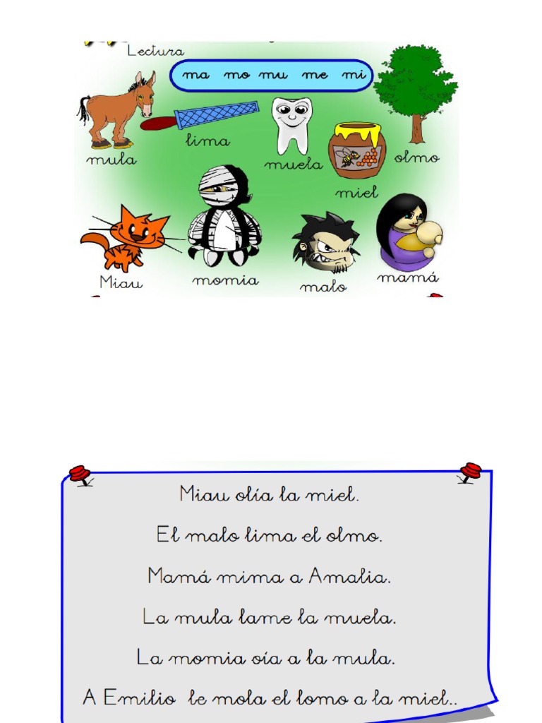 Fonema M Lectura | PDF | Artes del Lenguaje y Comunicación | Hogar ...