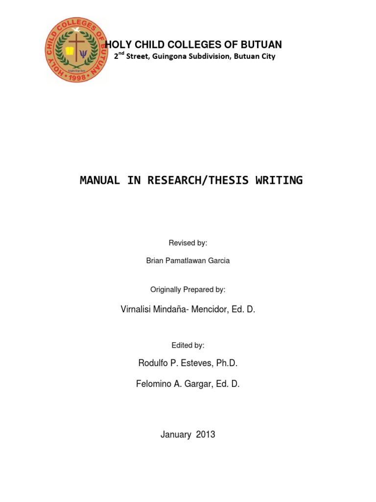 Manual and Guidelines-Thesis | PDF | Statistical Hypothesis Testing ...