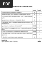Algoritmo de Naranjo para Reacciones Adversas | PDF | Medicamentos con ...