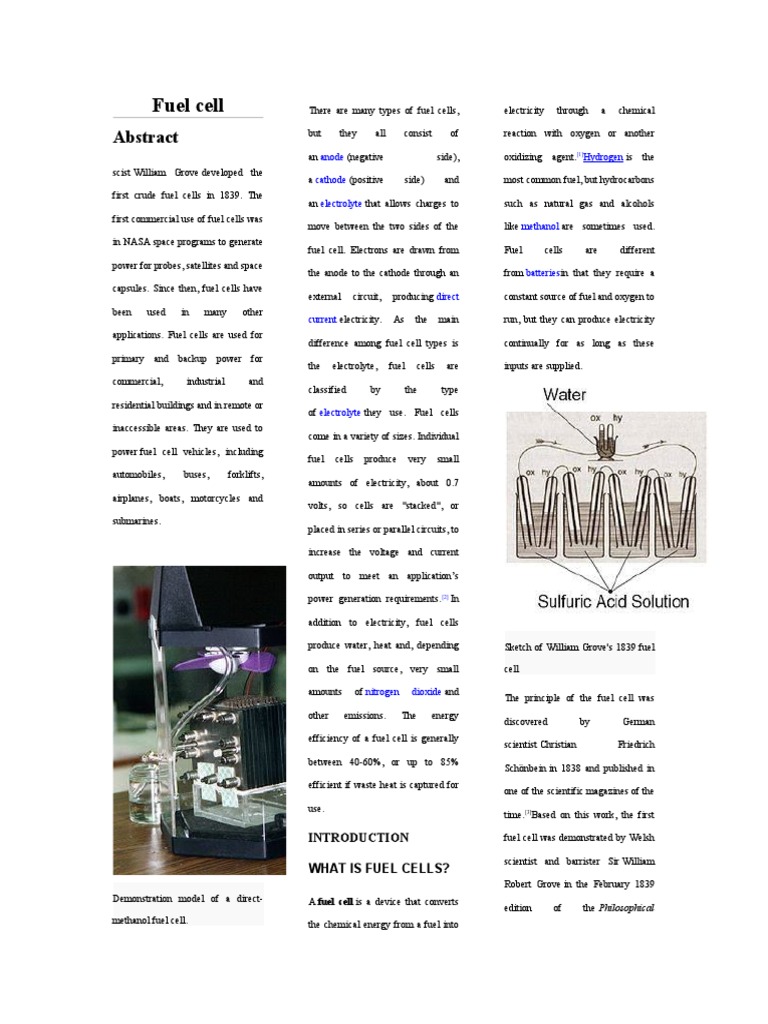 Fuel Cell: Anode Cathode Electrolyte Hydrogen | Download Free PDF ...