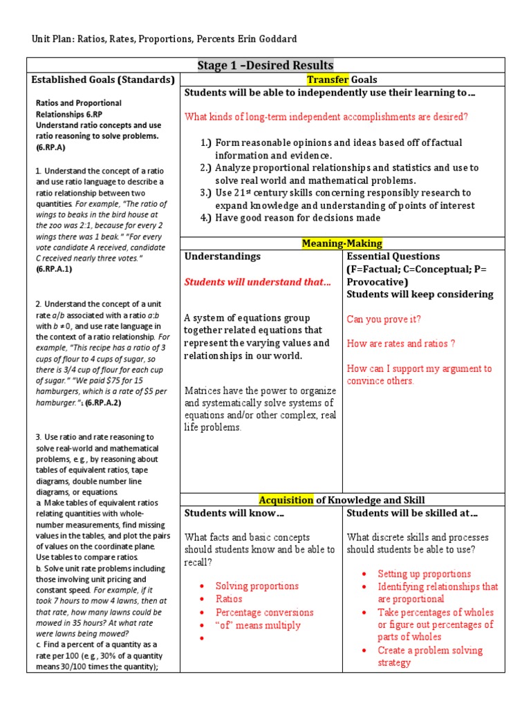 Chapter 7 - Ratios and Percents | PDF | Ratio | Percentage