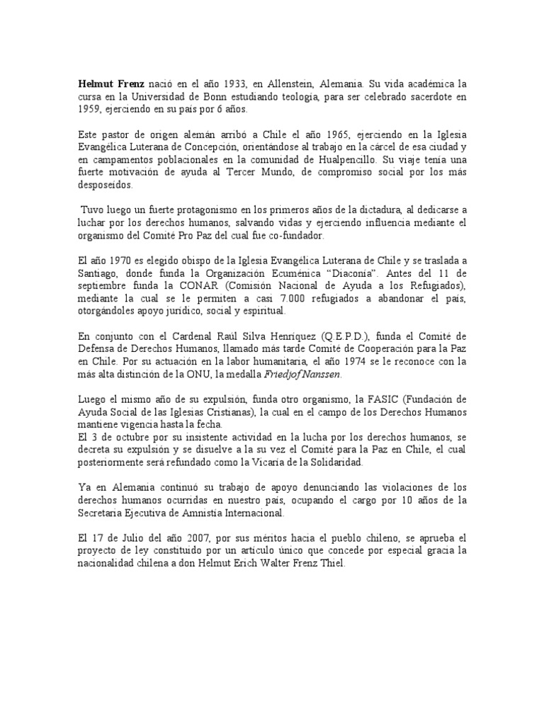 Helmut Frenz | PDF | anglicano | luterano