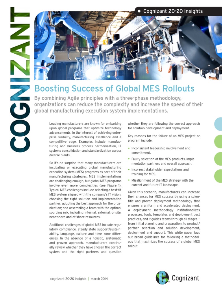 Boosting Success of Global MES Rollouts | PDF | Enterprise Resource ...