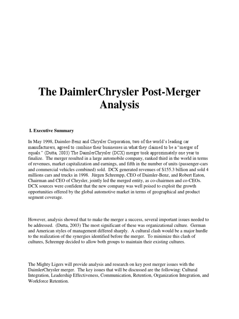 The DaimlerChrysler Post | PDF | Daimler Ag | Motor Vehicle Manufacturers