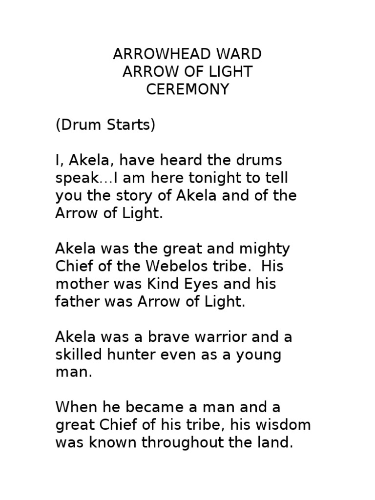 Arrow of Light Ceremony | PDF | Scouting | Youth Organizations