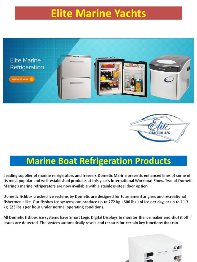 Marine Boat Refrigeration System Pdf Refrigerator Manufactured Goods