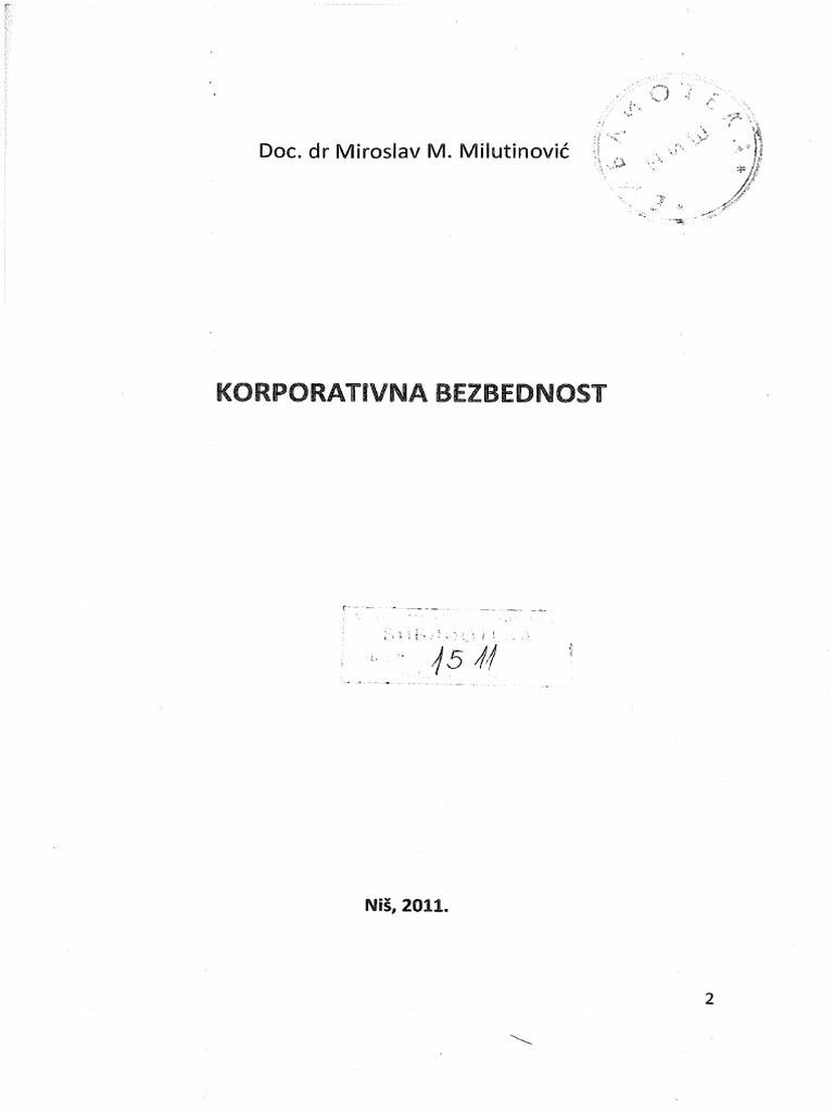Korporativna Bezbednost | PDF
