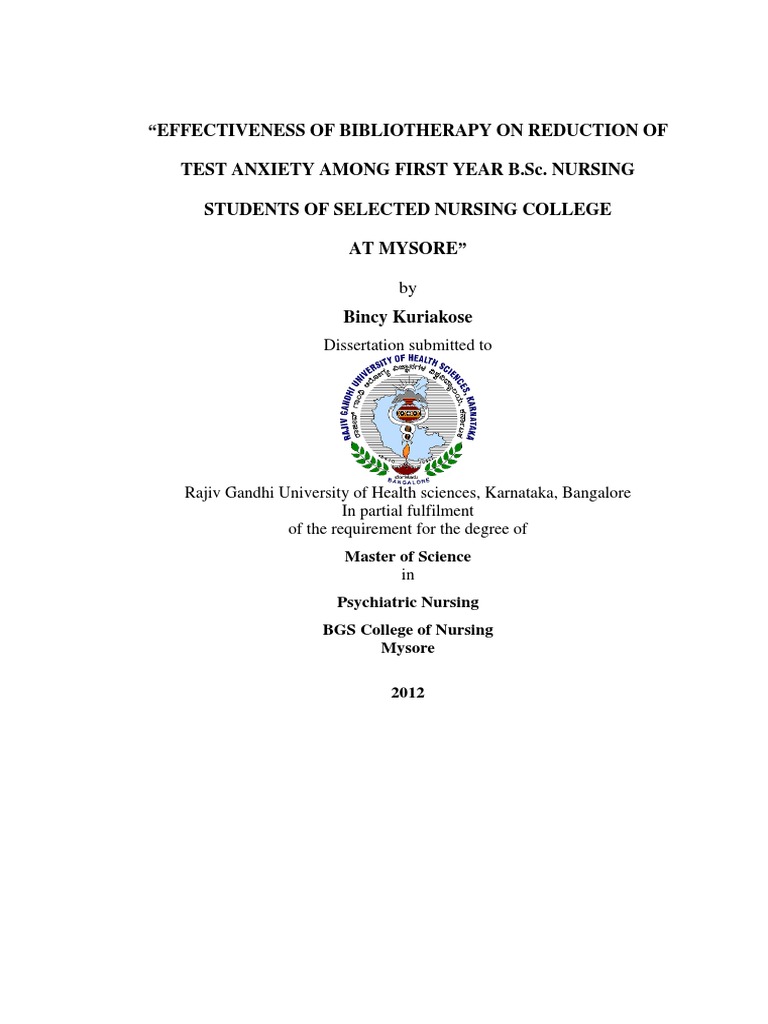 Bincy PDF | PDF | Stress (Biology) | Anxiety